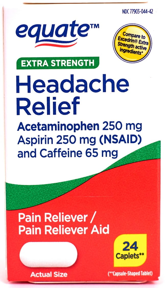 Equate Extra Strength Headache Relief Caplets, 24 Count - Walmart.com