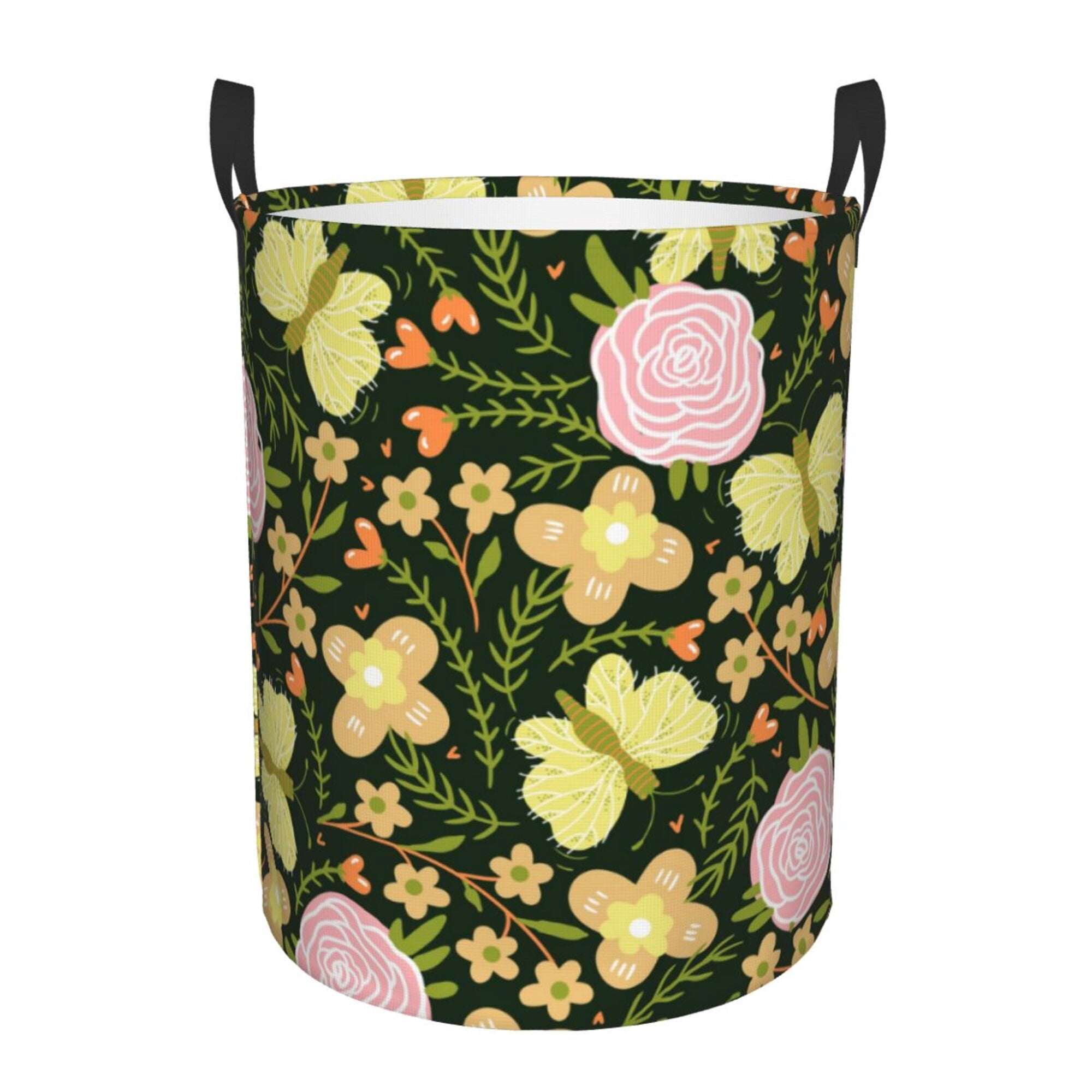 DouZhe Waterproof Collapsible Large Laundry Baskets, Blossom Flowers ...