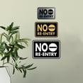 Classic Framed No Re-Entry Sign (White) - Medium - Walmart.com