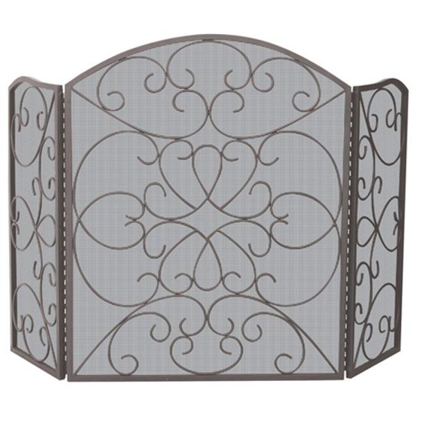 3 Fold Bronze Screen With Ornate Design - Walmart.ca