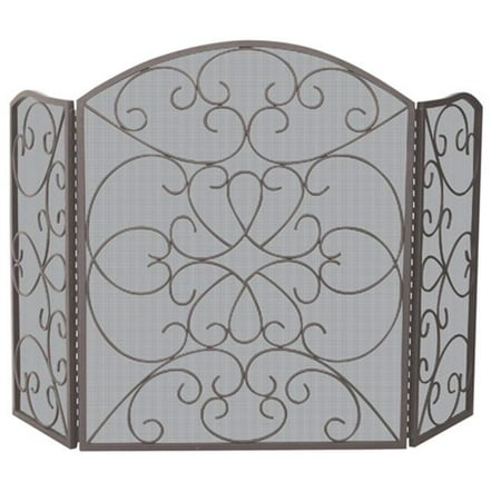 3 Fold Bronze Screen With Ornate Design - Walmart.ca