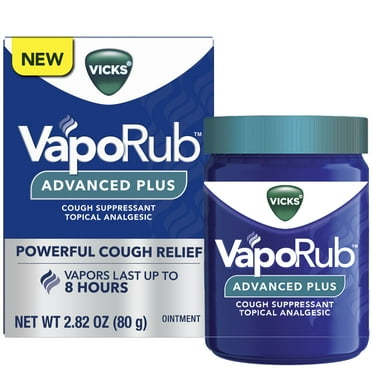Vicks VapoRub Advanced Plus Cough Suppressant Topical Chest Rub ...