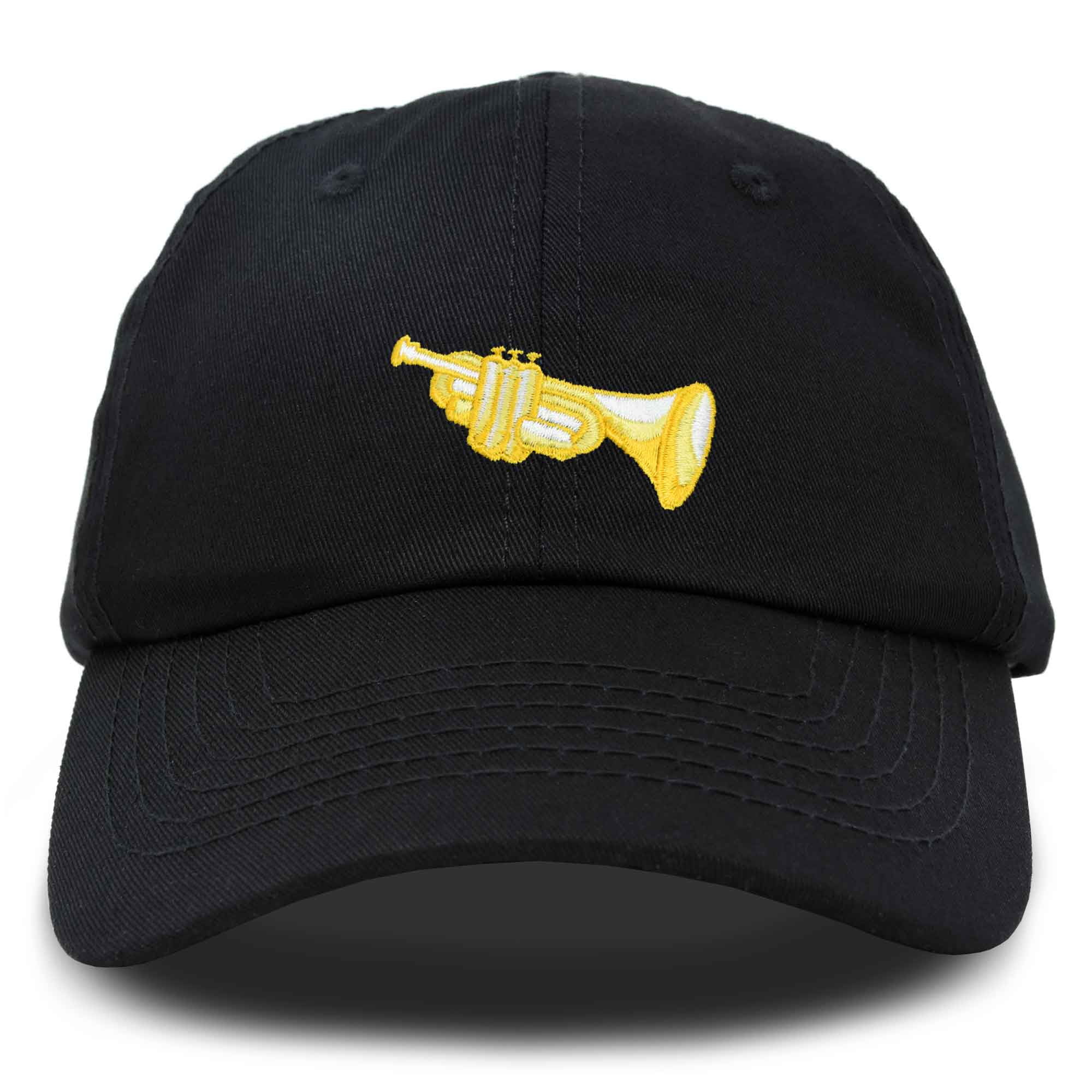 DALIX Brass Trumpet Ball Cap Embroidered Hat in Black - Walmart.com