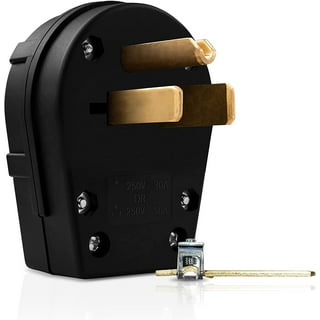 Uninex Black Flat Right Angle Plug 6 AC Outlet 12 Foot 14/3 AWG ABS ...