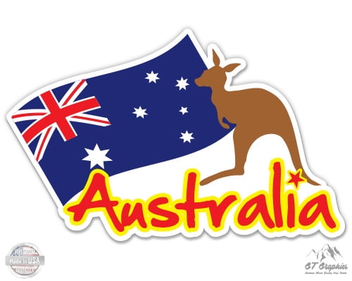 Australia Travel Suitcase Sticker - 3" Vinyl Sticker - For Car Laptop I ...