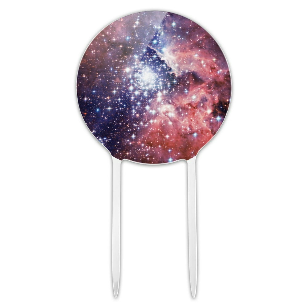 Acrylic Nebula Space Galaxy Cake Topper Party Decoration for Wedding ...