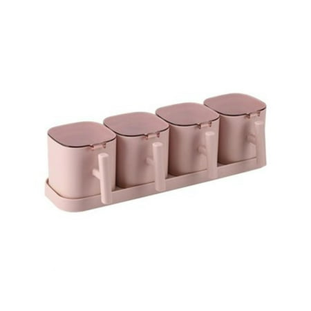 Clear Seasoning Rack Spice Pots 3/4 Piece Seasoning Box Set Seasoning ...