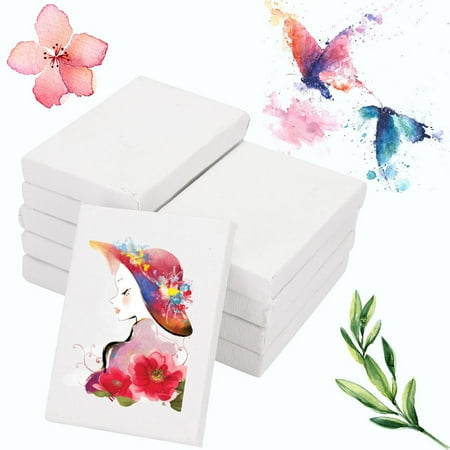 10pcs Stretched Art Canvas Board Artists Small Acrylic/Oil Paint ...
