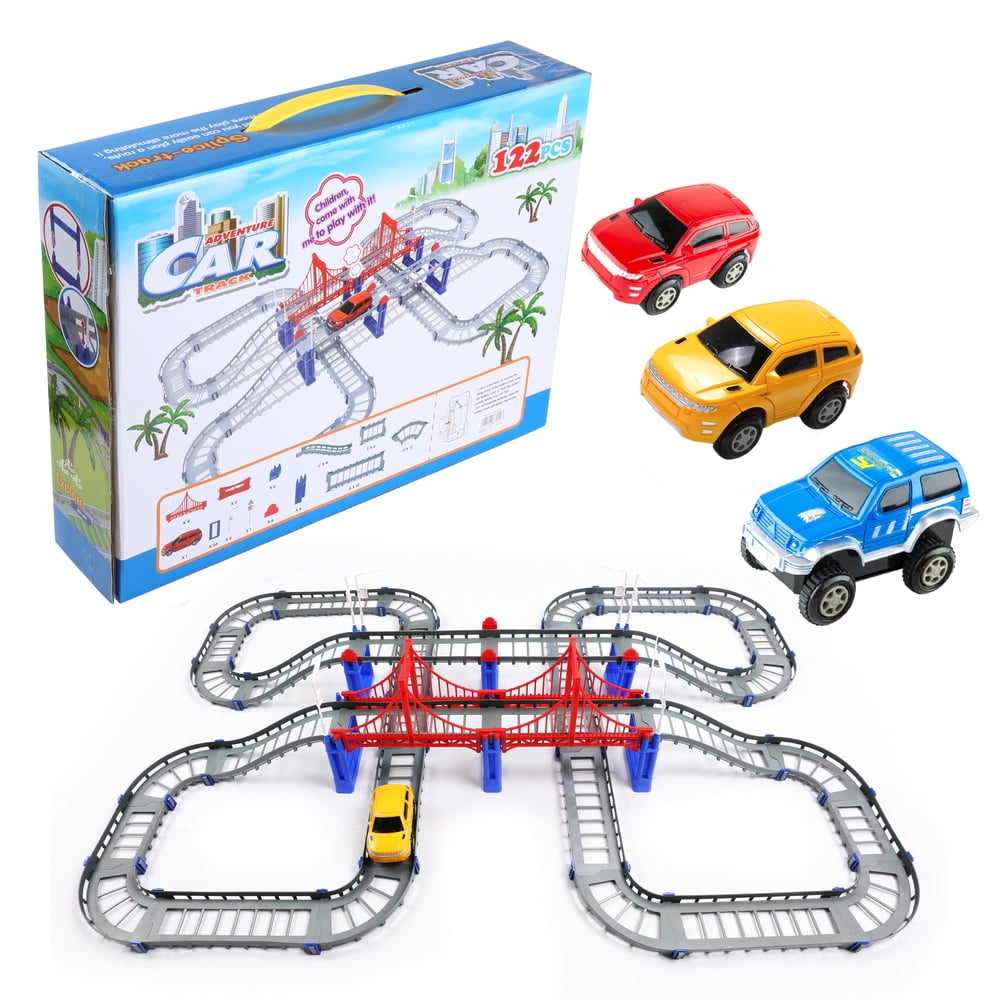 122 Piece Adventurous Cars Explore and Discover Track Play Set for Kids ...