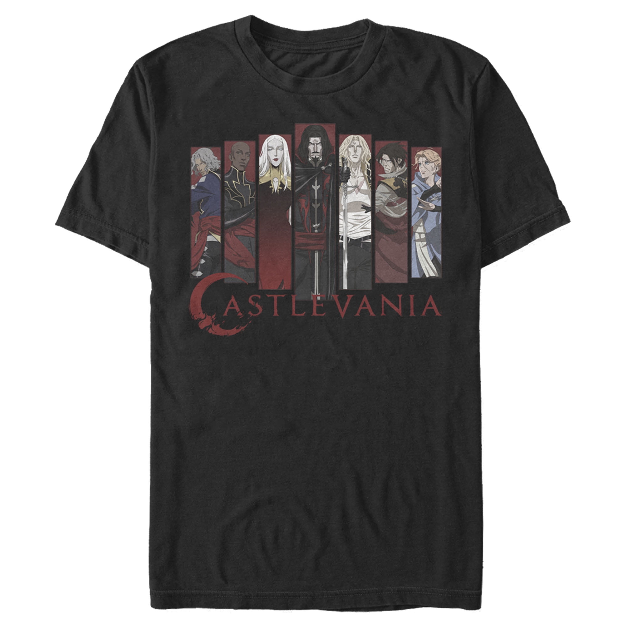 Men's Castlevania Full Character Panels Graphic Tee Black 3X Large ...