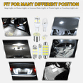 42pc LED Interior Light Kit 6000K Xenon White Bulbs for Car Dome Map ...