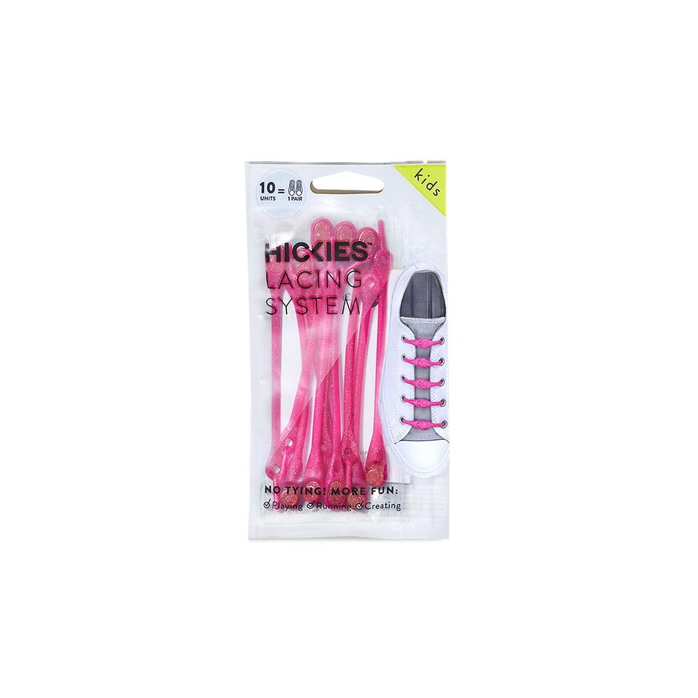 HICKIES KIDS Lacing System (Glitter Pink) - Walmart.com