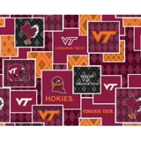 Official Licensed NCAA Virginia Tech University Argyle Boxes Fabric by ...