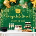 Class of 2026 Backdrop Green Gold Glitter Bokeh Graduation Party ...