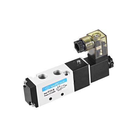 DC24V 5Way 2 Position 1/8"PT,Pneumatic Air Control Solenoid Valve,Internally Single Piloted ...