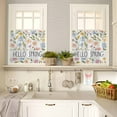 Hello Spring Kitchen Curtains Valances and Tiers Set of 3 Spring Blue ...