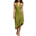 Dresses for Women Sleeveless V Neck Fashion Crewneck Loose Half Sleeve ...