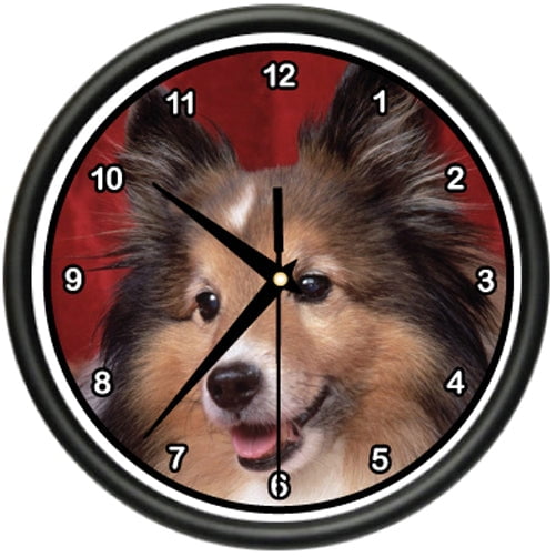 SHELTIE Wall Clock dog pet shetland sheepdog breeder - Walmart.com