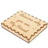 1 Set Wooden Friendship Gift Box Friendship Appreciation Gift Box ...
