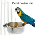 GZKN Parrot Feeding Cup Stainless Steel Hanging Bowl Anti-turnover Pet ...