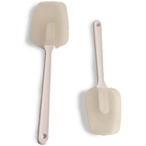 Silicone Scrapers Spatulas Set of 2 Clear includes one each 12 1/2 in and 10 1/4 in long scraper ...
