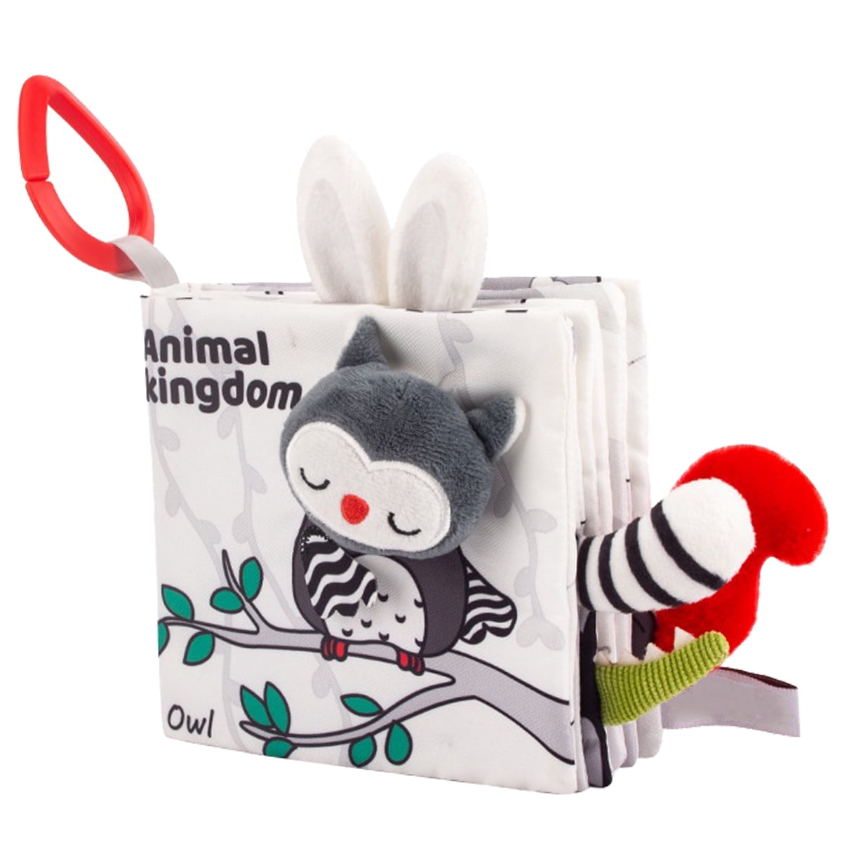 Miuline Tail Cloth Book,Black and White Cloth Book Built-in Sound ...