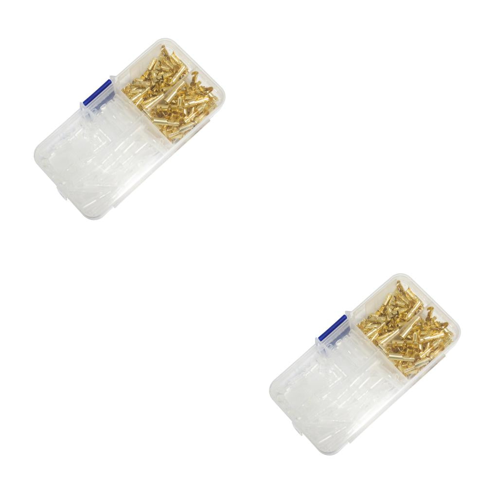 Kenally 200 Pieces Female/Male Copper Crimp Terminal Safety Connectors ...