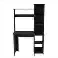 Jet Black Particle Board Computer Desk for Indoor Residential Home Work ...