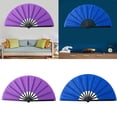 10Inch Black Plasatic Bone KungFu Handheld Folding Fan for Martial Art ...