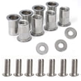 Stainless Steel 3/8-16 Rivet Nuts and Bolts 1" Button Head Socket Cap ...
