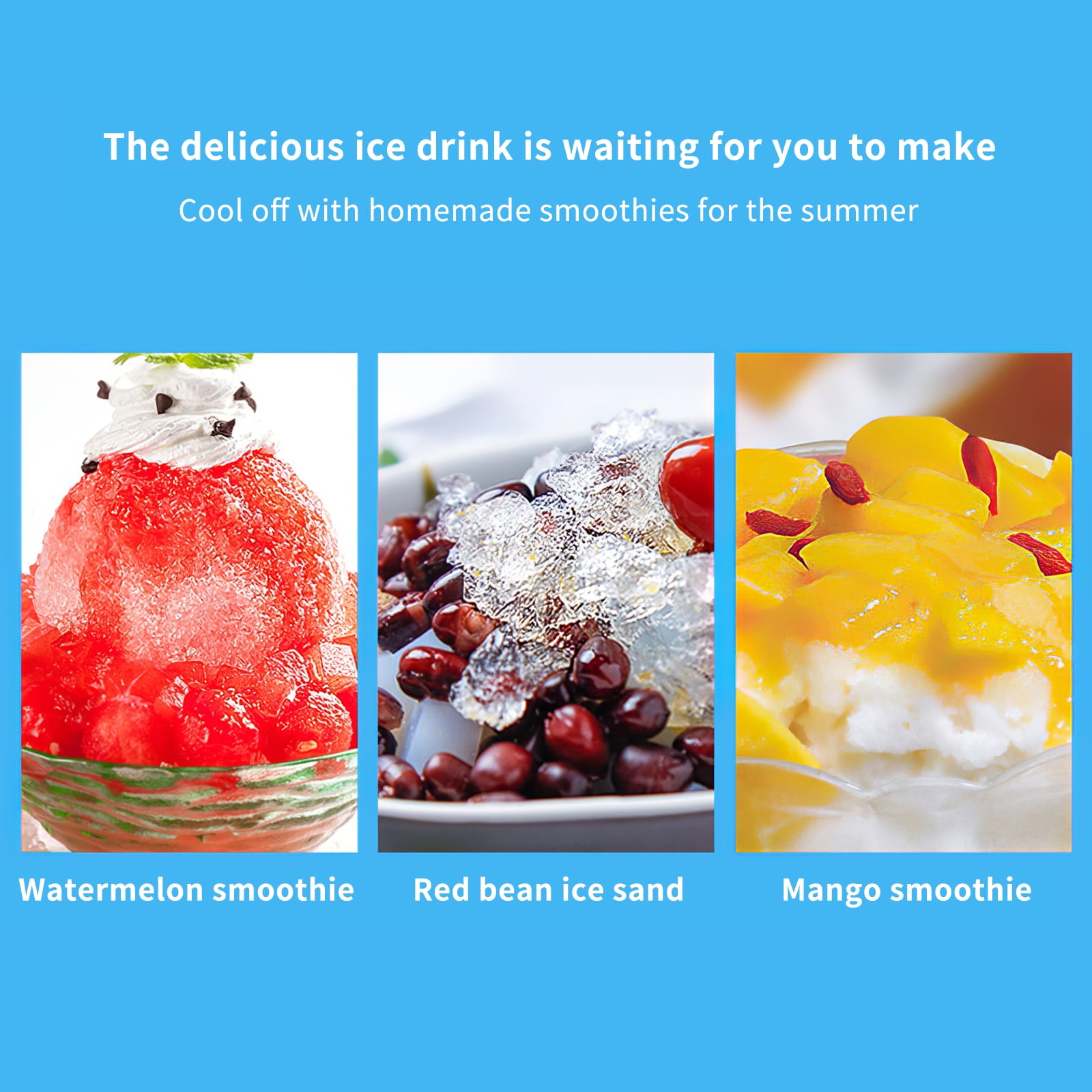 Buy Electric Shaved Ice, Manual Snow Cone Machine Machine Slush Snow ...