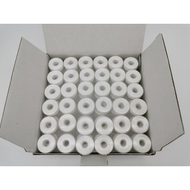 Prewound Bobbin, Size L, Style L, Brother SA155, 144pcs White Plastic ...