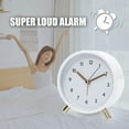 Alarm Clock 4.5" Bedside Analog Alarm Clock for Bedroom Battery ...