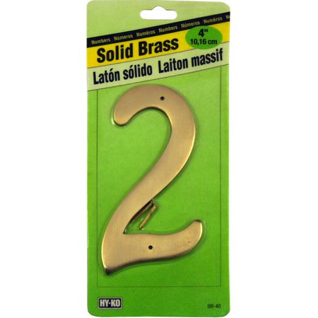 4" Solid Brass Number 2 - Walmart.com