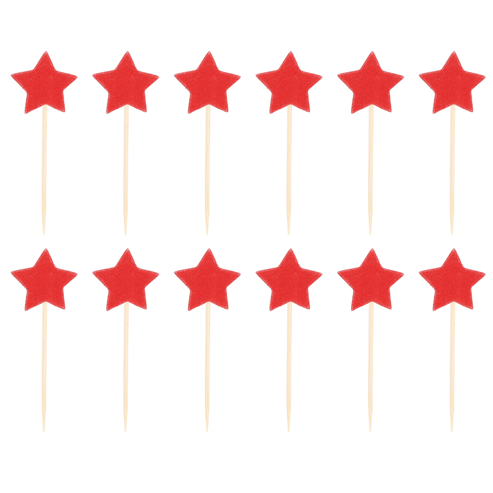 50 Pcs Cake Toppers Star Shape Cake Inserting Decors Baking DIY ...