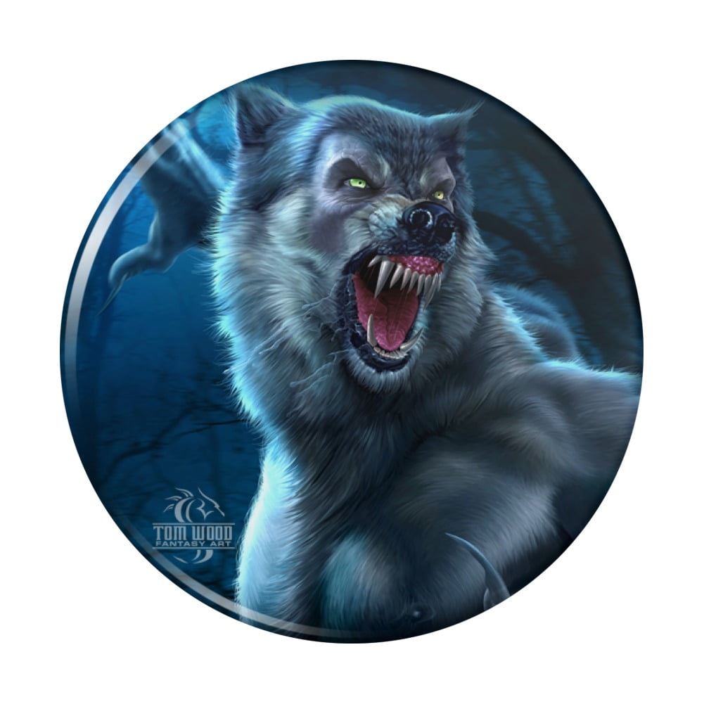 Crazy Scary Werewolf Monster Pinback Button Pin - Walmart.com