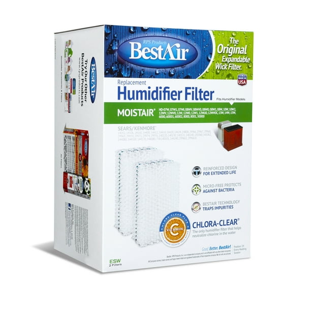 BestAir ESW Humidifier Replacement Wick Filter For Emerson Models 8.2 ...