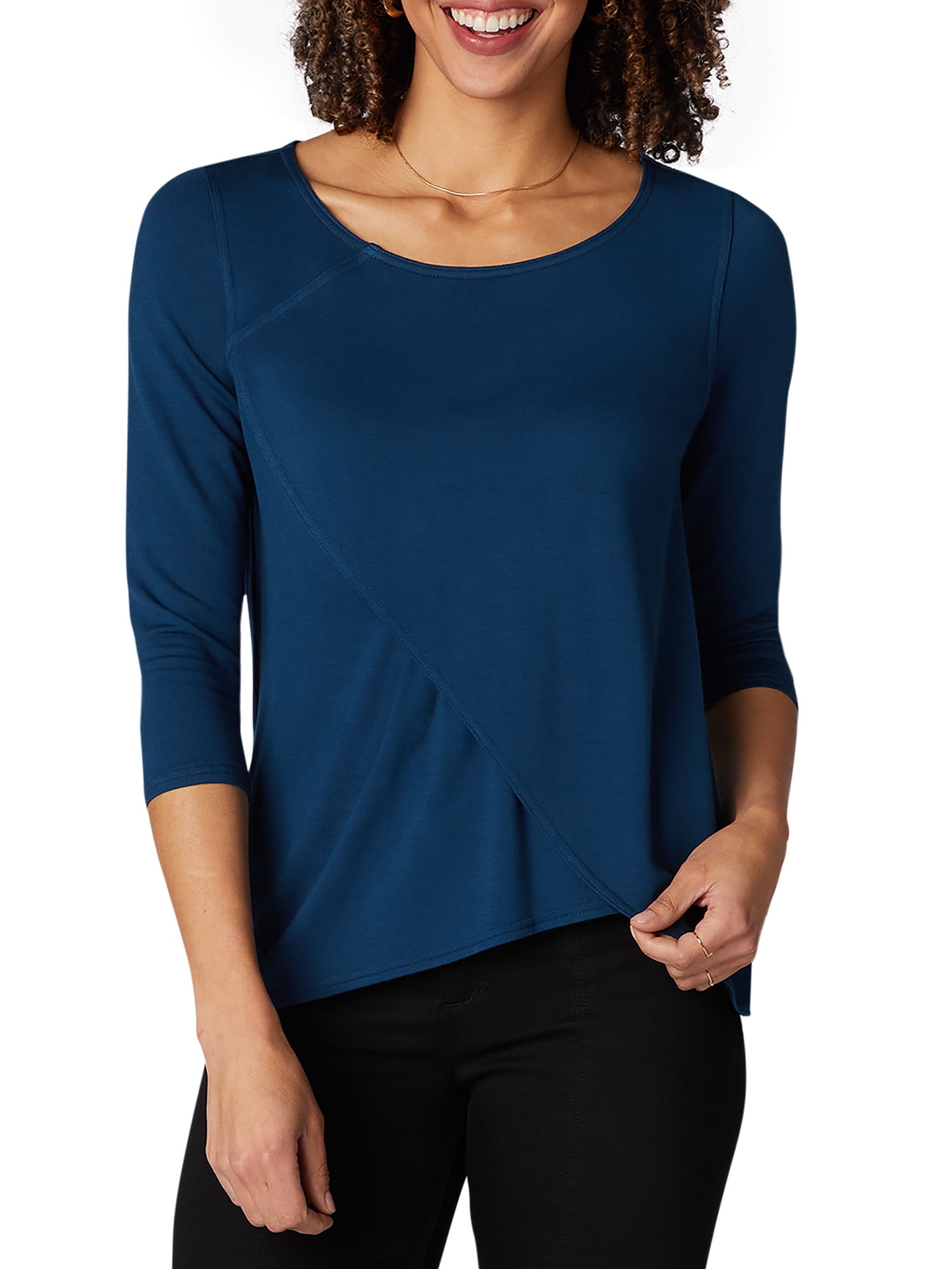 Women's Shape Illusions Crossover Knit Top - Walmart.com