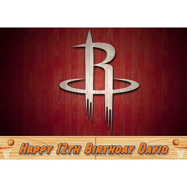 Houston Rockets Basketball Edible Cake Image Topper Personalized ...