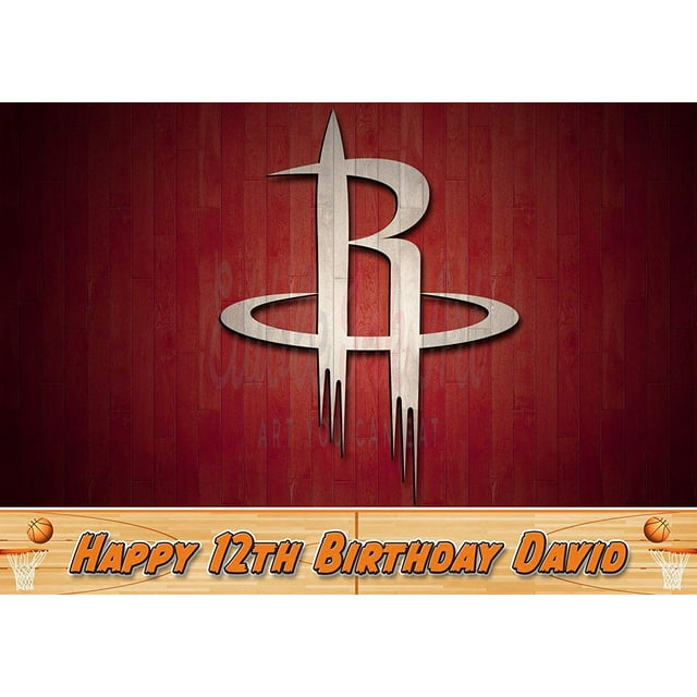 Houston Rockets Basketball Edible Cake Image Topper Personalized ...