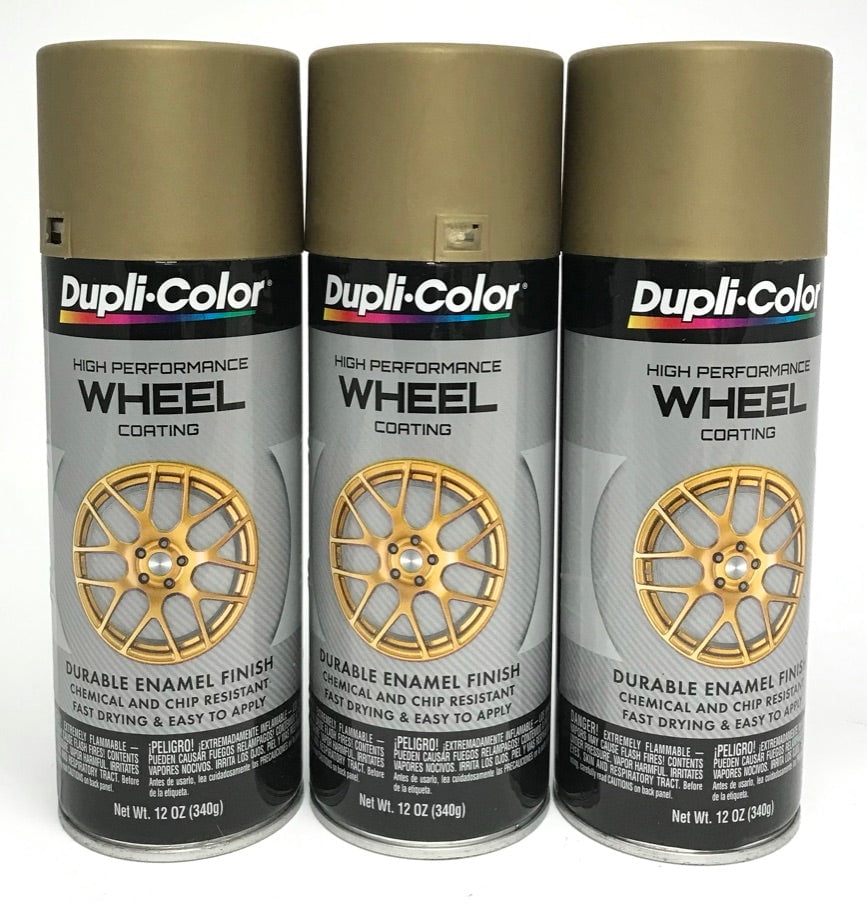 Duplicolor HWP111 - 3 Pack Wheel Coating Spray Paint Gold - 12 oz ...