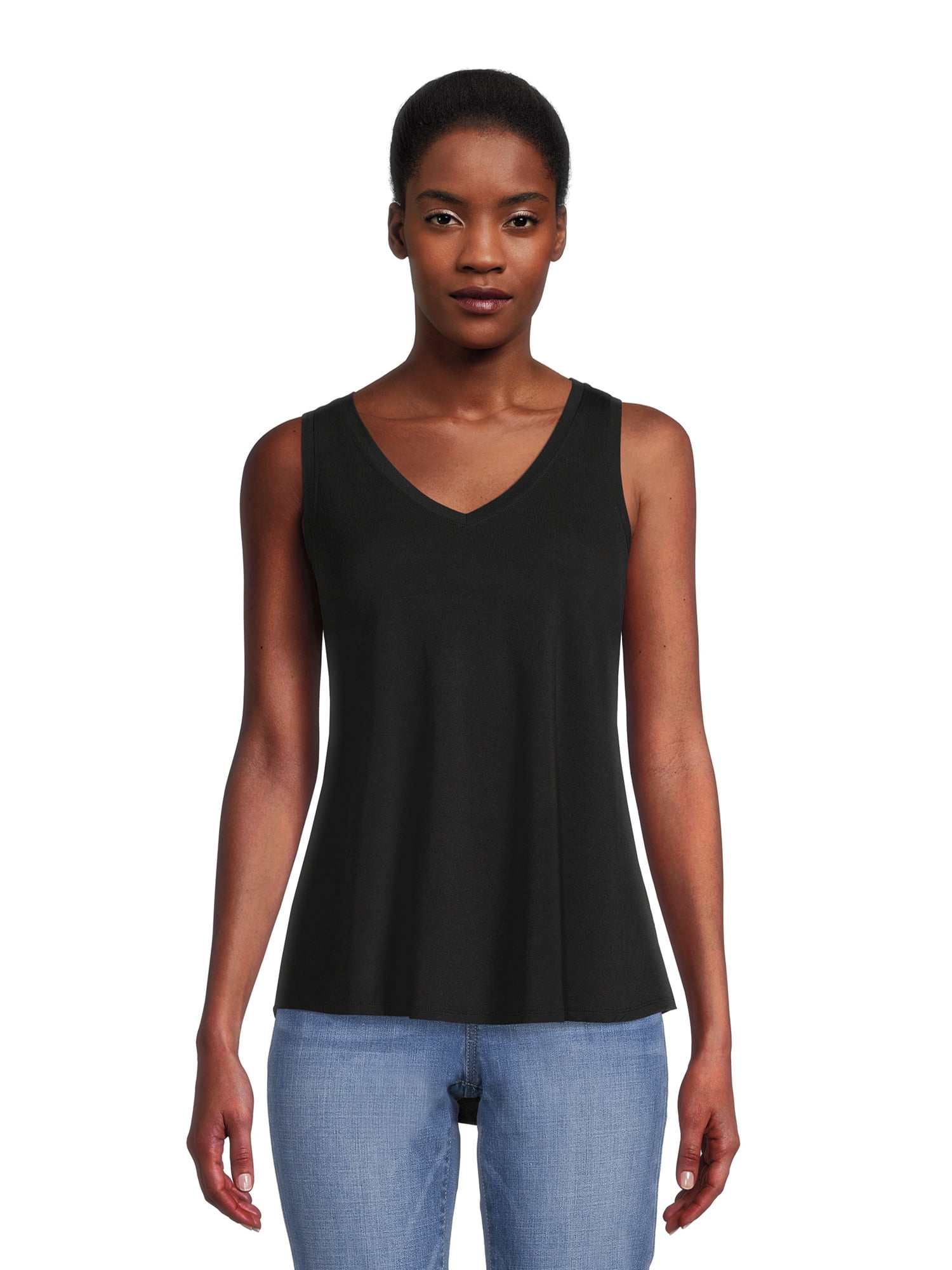 Time and Tru Women's High Low Tank Top - Walmart.com