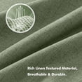 Blackout Linen Curtains for Bedroom Sage Green Thermal Insulation Room ...