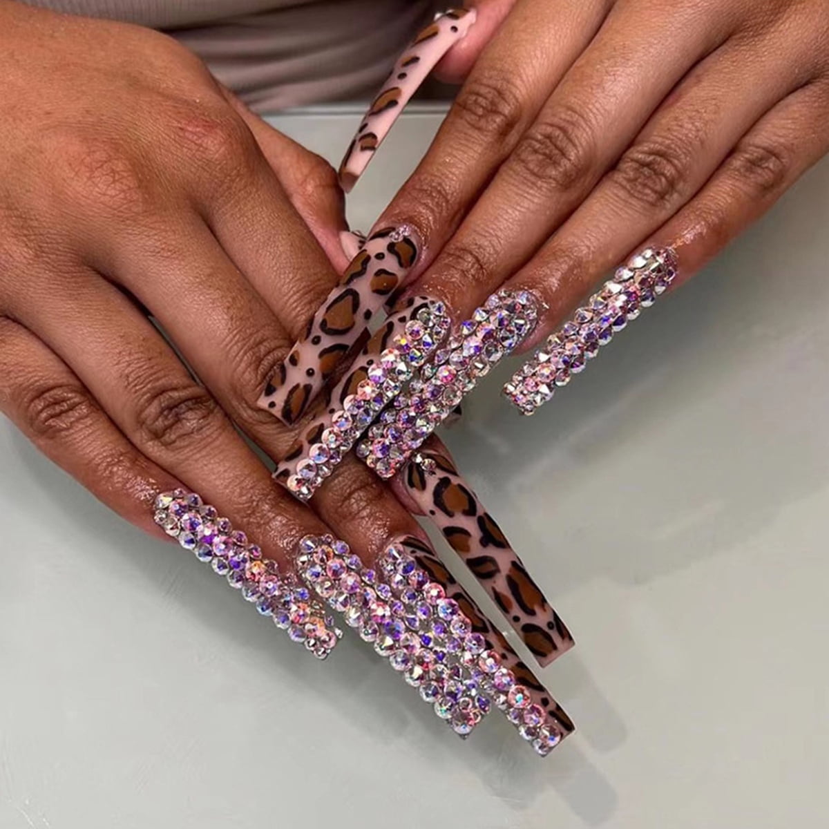 Acrylic Nails Designs With Rhinestone