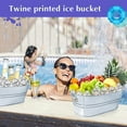 4 Gallon Ice Buckets for Parties, Galvanized Metal Ice Bucket Ice Tub ...