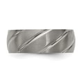 Primal Steel Titanium Swirl Design 8mm Satin Band - Walmart.com