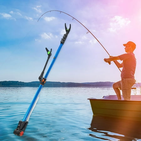 Fishing Rod Holder Pole Bracket Rack W/ Ground Stake Adjustable ...