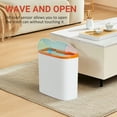 TINANA SMART Lid Touchless Trash Can, 3.2 Gal for Bathroom, Kitchen ...