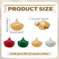 120Pcs 4 Styles Aluminum/Iron Bell Charm Round Mixed Color 7.5~8x6mm ...