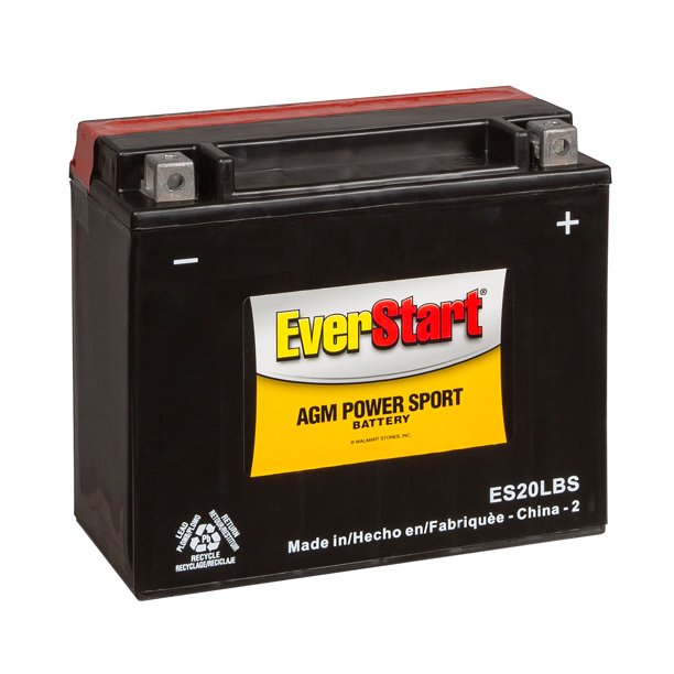 EverStart EBX24HL AGM Factory Activated PowerSport 12 Volt Battery ...